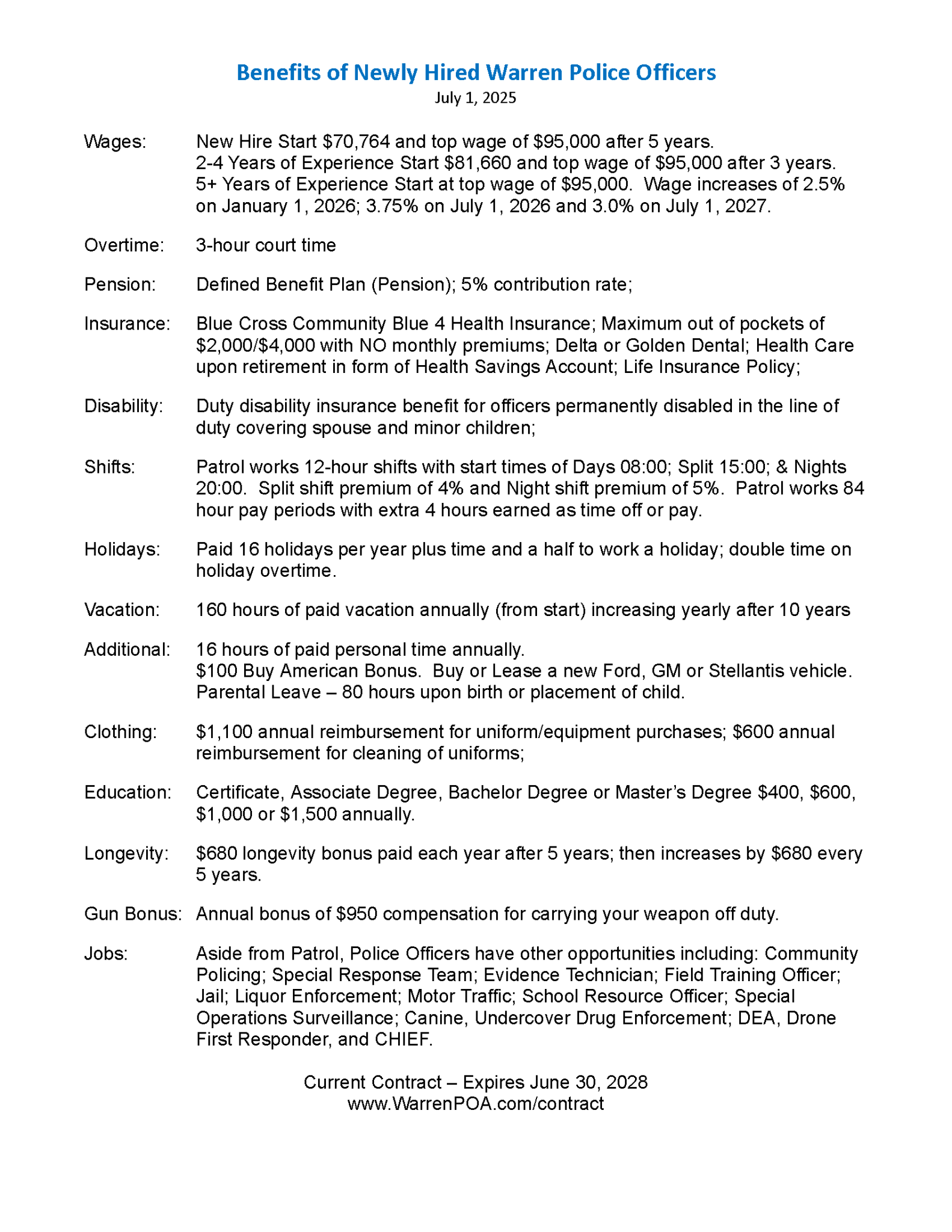 Police Officer - City of Warren - WarrenPD